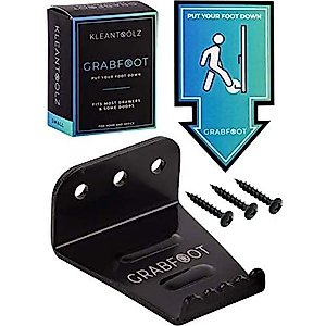Kleantoolz Grabfoot Commercial Door Opener Tool. Medium Handsfree Door Foot Pull for Big Entry Doors, Bathroom Door Opener or Conference Room Doors! Foot Step Large Door Pull, Touchless Door Opener