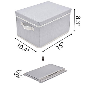 GRANNY SAYS Bundle of 3-Pack Rectangle Storage Bins & 3-Pack Rectangle Storage Bins with Lids