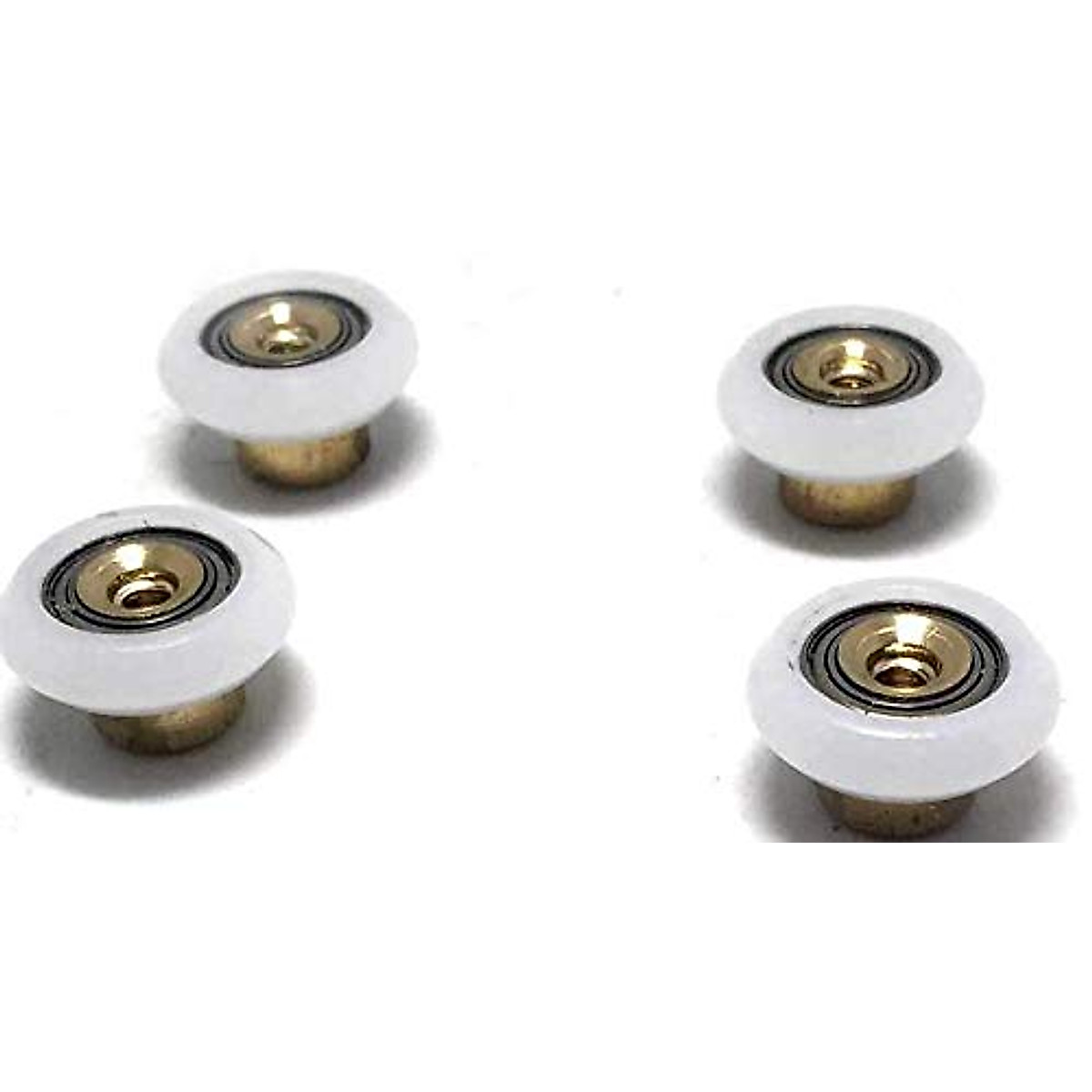 Bioristar Shower Door Rollers Replacement 3/4 Bathroom Pan Glass Sliding Door Pulleys Sliding Door Rollers Replacement Shower Door Hardware Installation Kit 4PCS 19mm