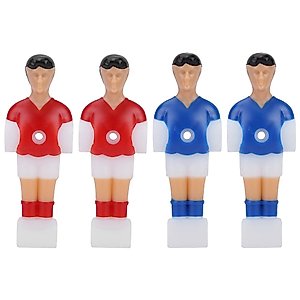 Alomejor Table Soccer Player Football Man Table Guys Man Soccer Player Part 2 Red and 2 Blue for Table Football Replacements Set of 4 pcs