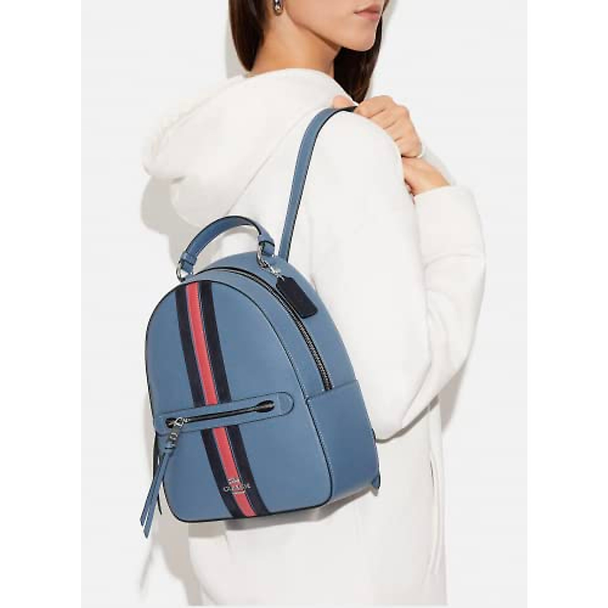 COACH Jordyn Backpack In Signature Canvas (SV/Indigo Multi)