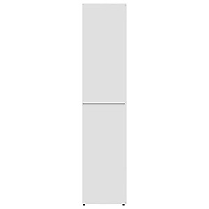 HOMIUSE Shoe Cabinet Storage File Rack Organizer for Filing Kitchen Bathroom Toilet Pantry Corner Home Holder Shelf Outdoor Indoor Wall Garage Lock White 31.5"x15.4"x70.1" Chipboard