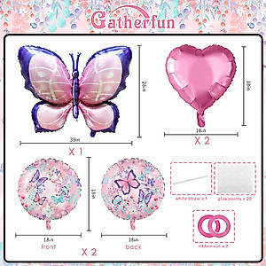 Butterfly Birthday Party Decorations Butterfly Foil Balloons for Butterfly Girl Party Birthday Decorations