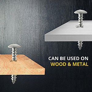 #10 x 1/2" Stainless Steel Sheet Metal Screws, 18-8 Marine Phillips Truss Head Screws, Self Tapping Screws for Metal and Wood, Pack of 25