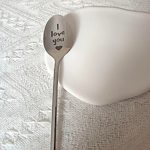 Couple Gift Spoons for Boyfriend Girlfriend I Love You Gifts Spoon for Him Her Anniversary Christmas Gift for Husband Wife Coffee Tea Lover Gifts Spoons for Mom Grandpa