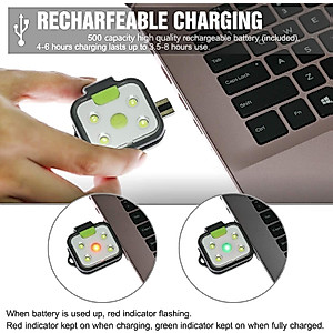 innofox Running Light, 2Pack Reflective Safety-Light for Runners, Rechargeable LED Light, Clip On Running Lights with Runners and Joggers for Camping, Hiking, Running, Outdoor Adventure (Cool Black)