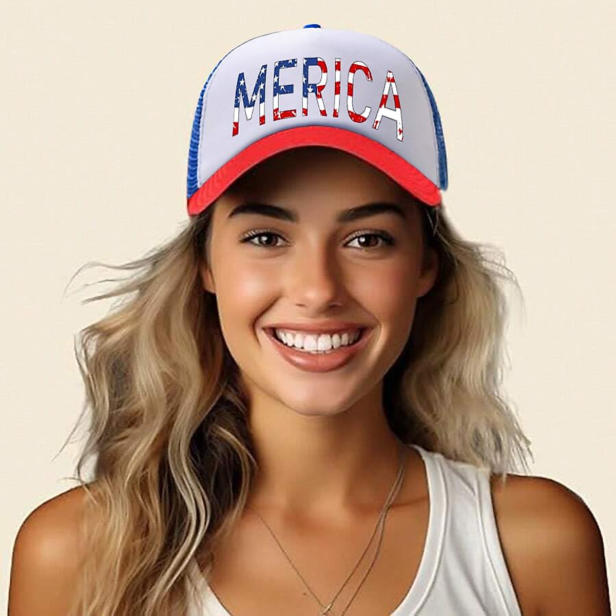 Danumei American Flag Hat USA Hat 4th of July Trucker Hats for Women Men Patriotic US Baseball Cap