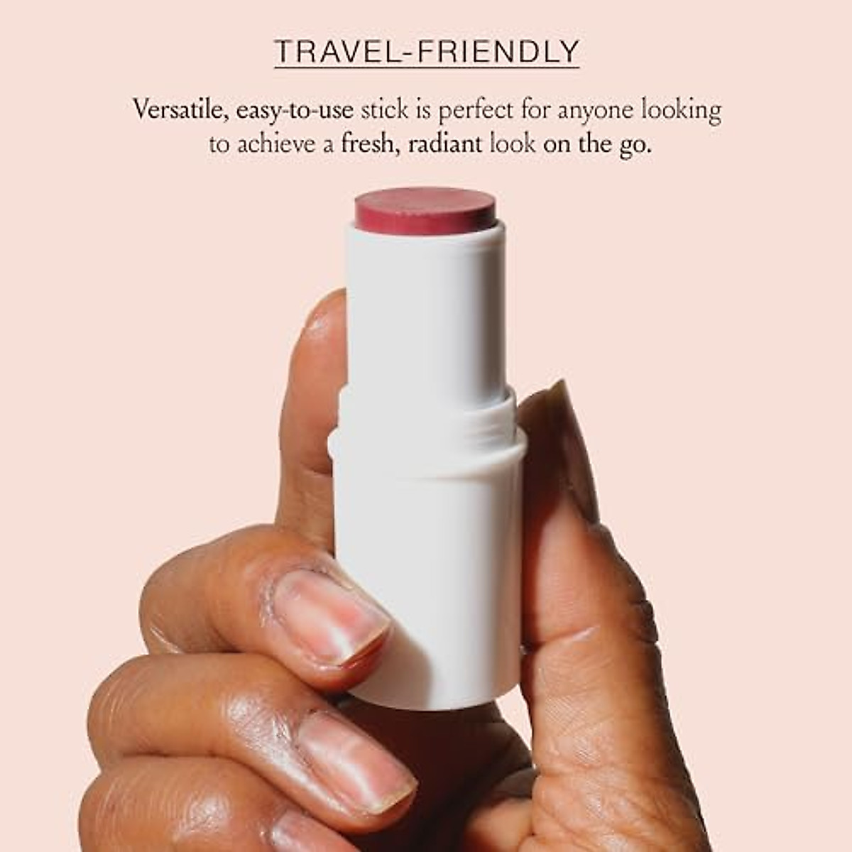 BOOM! By Cindy Joseph BoomStick Rose Nude - 3-in-1 Cream Blush Stick for Eyes, Lips & Cheeks - Cruelty-Free, Long-Wearing, Blendable, Buildable Lip & Cheek Tint - Multi-Use Makeup for All Skin Types