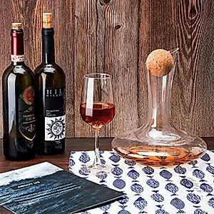 Wine Cork Ball Wooden Cork Ball Stopper for Wine Decanter Carafe Bottle Replacement (2 Pieces, 2.4 Inch/ 6.1 cm)