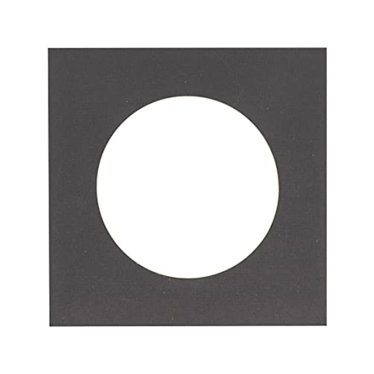 18x18 Mat Bevel Cut for 14x14 Photos - Precut Textured Black Circle Shaped Photo Mat Board Opening - Acid Free Matte to Protect Your Pictures - Bevel Cut for Family Photos, Pack of 1 Matboard Show Kit