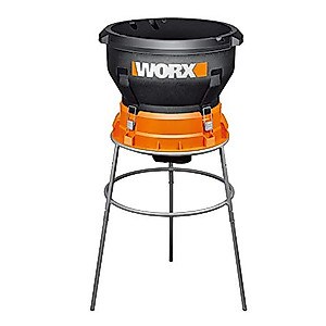 WORX WG430 13 Amp Electric Leaf Mulcher & Pure Garden 50-114 Leaf Hand Rake Lightweight, Durable Grabber Tool for Scooping and Picking Up Leaves, Spreading Mulch, Gardening, and Yard Work, Green