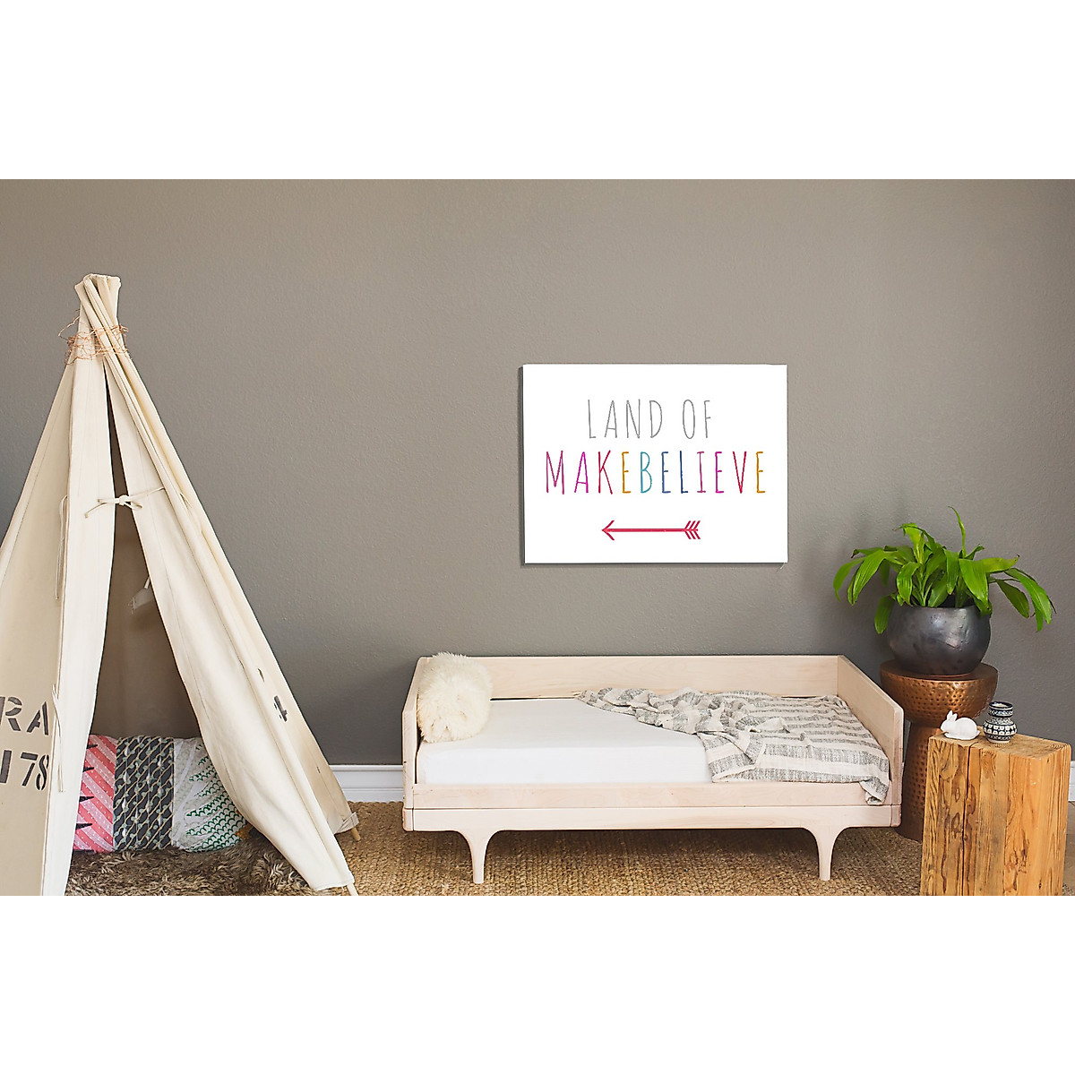 Land of Makebelieve 14x11 Wall Art Print for Boys, Girls or Baby's Room, Nursery Decor, Perfect for a Playroom or Classroom, Gender Neutrall