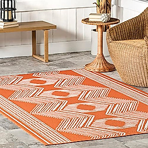 nuLOOM Ranya Tribal Indoor/Outdoor Area Rug, 8' x 10', Orange