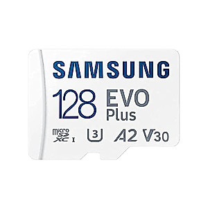 Samsung Evo Plus microSD SDXC U3 Class 10 A2 Memory Card 130MB/s with SD Adapter 2021 (128GB)
