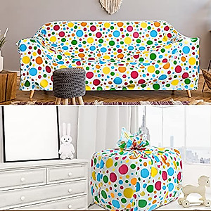 Teling 2 Pcs 80 x 60 in Jumbo Bike Baby Shower Bag Extra Large Bicycle Plastic Gift Bags for Heavy Large Birthday Holiday Bicycle Bags (Colorful, Polka Dots)