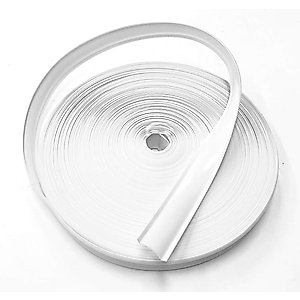 QPN White Vinyl 7/8" Insert Molding Trim Screw Cover RV Camper Travel Trailer (50 ft, White)