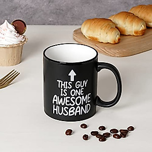 Husband Gift for Men | Funny Husband Coffee Mug Gifts for Husbands | Husband Birthday Gift, Father's Day Present, Anniversary Idea, Christmas Gift | Awesome Husband | Black Mug, 11.5oz Coffee Cup