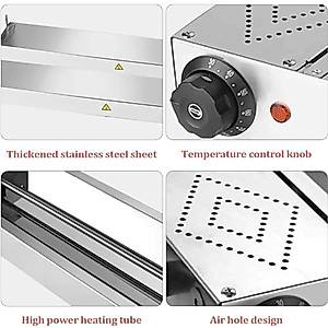 Food Warmer, Commercial Food Warmer, Hanging Food Heat Lamp, Food Heat Lamp for Kitchen, Buffets and Dining Rooms Adjustable Temperature 30-85℃(120x15x6.5CM)