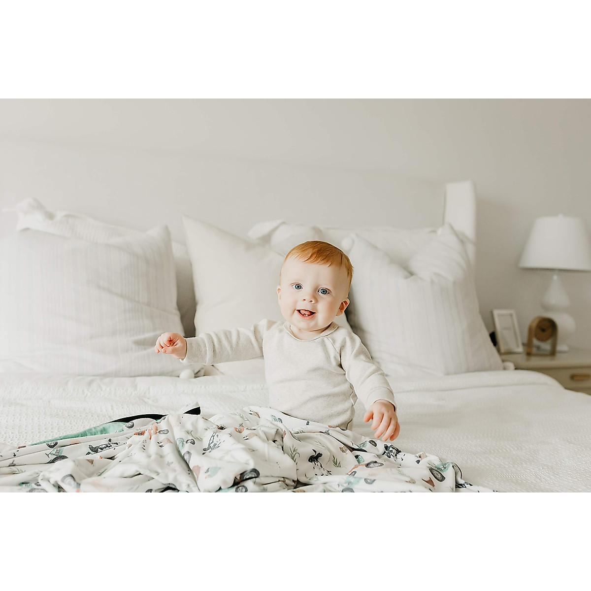 Copper Pearl Three-Layer Baby Blanket: Soft Baby Quilts for Boys and Girls | Breathable, Cozy, Toddler Blanket | Baby Quilt for Newborns | 46x46 Premium Polyester/Rayon | Jo