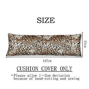 HMS Happy Memories Satin Pillowcase for Hair and Skin, 20 x 54 Envelope Closure, Large, Cheetah