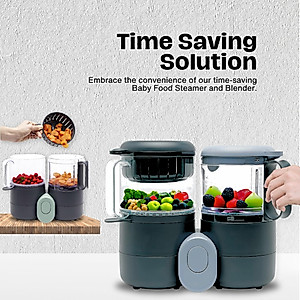 Baby Food Maker Steamer and Blender - Multifunction Baby Food Processor and Steamer w/Baby Blender, Defrosting & Reheating - Time Saving Baby Food Grinder - Baby Food Blender and Steamer (2 Liters)