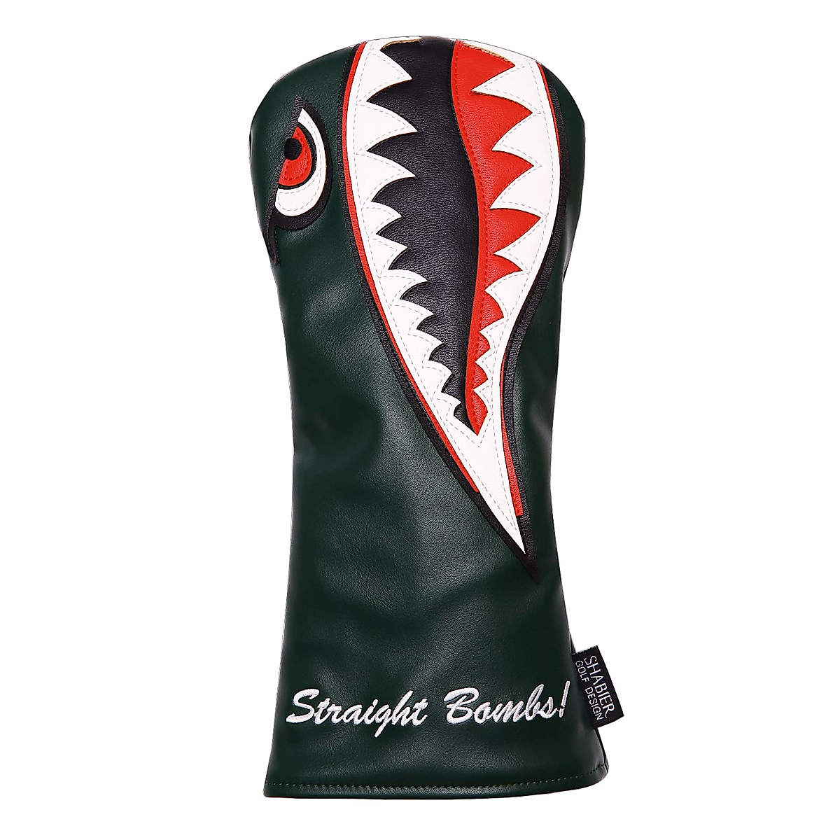 New Flying Tiger Warshark Golf Driver Headcover for Taylormade M3 M4 M5 M6 SIM Golf Club Available for Driver Size Wood Size Rescue Size (Green Driver Cover)