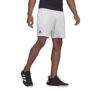 adidas Men's Club Stretch-Woven Tennis Shorts, White/Black, Small
