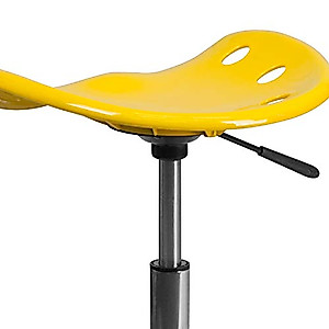 Flash Furniture Taylor Vibrant Yellow Tractor Seat and Chrome Stool