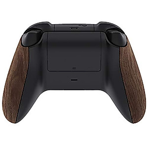eXtremeRate Side Rails Grips Shell for Xbox Core Wireless Controller, Wood Grain Replacement Part Front Housing Cover Handles Faceplate for Xbox Series X & S Controller [Controller Excluded]