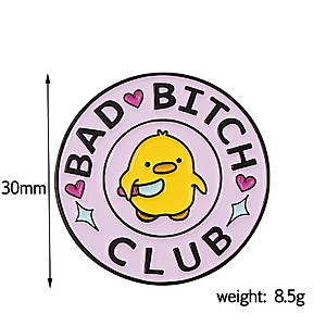 Funny Duck with Knife Enamel Pin - Cute Cartoon Funny Bad Bit Club Brooches Badges for Backpack Bag Hat, Animal Brooch Gifts for BFF