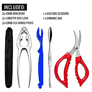 Crab Leg Crackers Seafood Tools Nut Cracker Forks Set Opener Shellfish Lobster Leg Shell Knife Kitchen Accessories