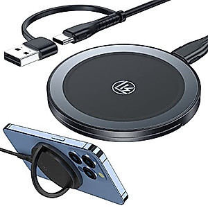 LK Magnetic Wireless Charger Compatible for MagSafe Charger for iPhone 14 Pro Max/14 Pro/14 Plus/13/13 Pro/13 Pro Max/iPhone 12 Pro/12 Pro Max, 3.3 ft Cable(No Adapter), Black