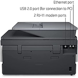 HP OfficeJet Pro 9018e All-in-One Wireless Color Inkjet Printer - Print Scan Copy Fax - 22 ppm, 4800 x 1200 dpi, 512MB Memory, 35-Sheet ADF, Auto 2-Sided Printing, Ethernet (Renewed)