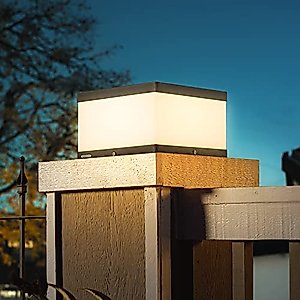 Linkmoon Outdoor Solar Post Cap Light, Modern Warm Luxury LED Light with Waterproof IP54 Standards for Fence Deck Garden or Patio Posts