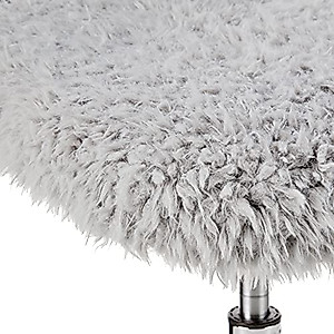 Urban Lifestyle Faux Fur Rolling Task Chair, Gray