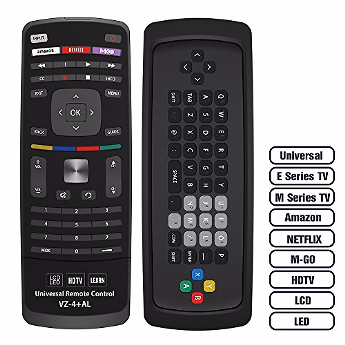 Gvirtue Universal Remote Control Compatible Replacement for Vizio E Series TV/M Series TV/HDTV/LCD/LED (with Keyboard)