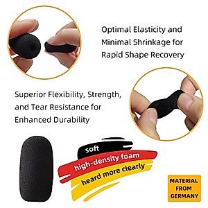 10 Pack Mini Small Size Foam Windscreen for Headset Microphone, High Density Foam Mic Covers for Headset Protection for Lavalier and Lapel Mic