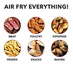 DASH Compact Air Fryer Oven Cooker with Temperature Control, Non-stick Fry Basket, Recipe Guide + Auto Shut off Feature, 2 Quart - Black