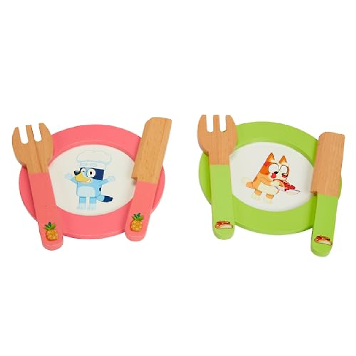 BLUEY – Wooden BBQ and Salad Set, 33-Piece Colorful Playset with Tongs and Food Pieces – Realistic Role-Play & Imaginative Fun for Ages 3 Years and Up, Medium