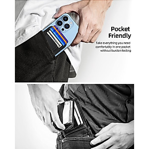 Upgraded for Magsafe Wallet, Strongest Magnetic Wallet, for iPhone Wallet Magsafe with 2 Card Slots, Magnetic Card Holder Wallet for iPhone 15/14/13/12 Series, Vegan Leather, Fit 7 Cards, Black