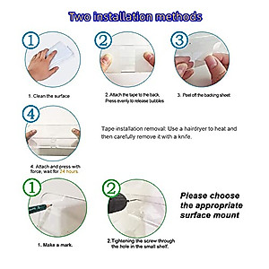 XZJMY 2 Pack Acrylic Shelves Small Acrylic Floating Wall Shelves,Wall Mounted Storage Shelf Small Wall Display Shelf for Bluetooth Speakers/Security Cameras with Cable Clips (2, Black)