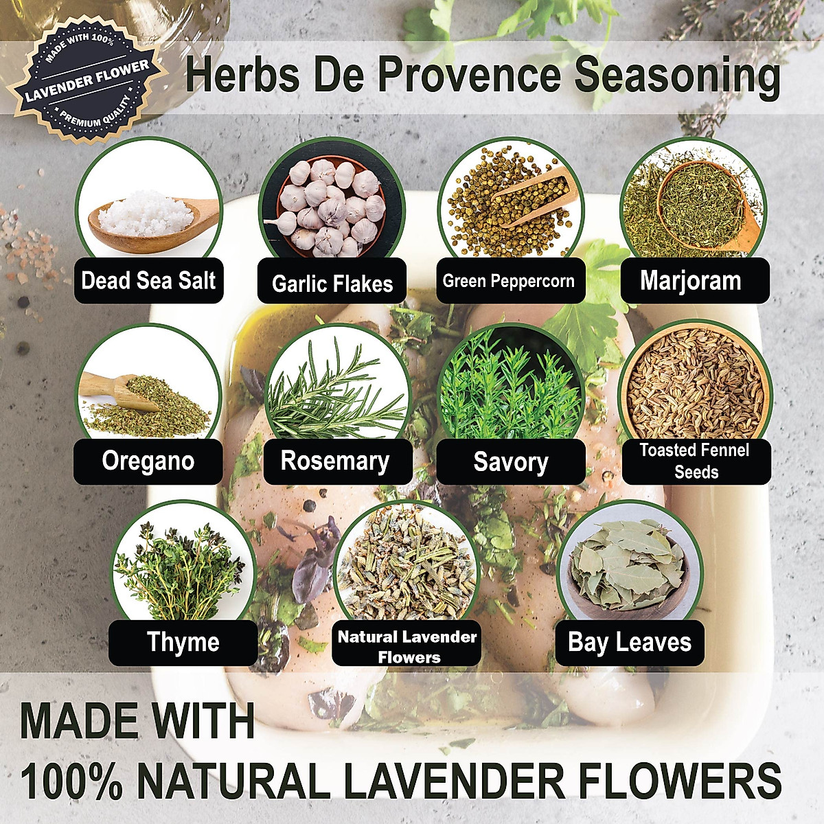 Aromasong Turkey Brine - 100% Natural - 2 LB - For Wet & Dry Brining. (Herbs De Provence seasoning) for Whole, Smoked, Oven-Roasted or Fried Turkey - Made in USA