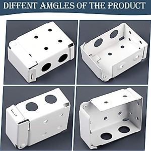 Hotop Blind Brackets 2.5 Inch Low Profile Box Mounting Bracket for Window Blinds, White（6）