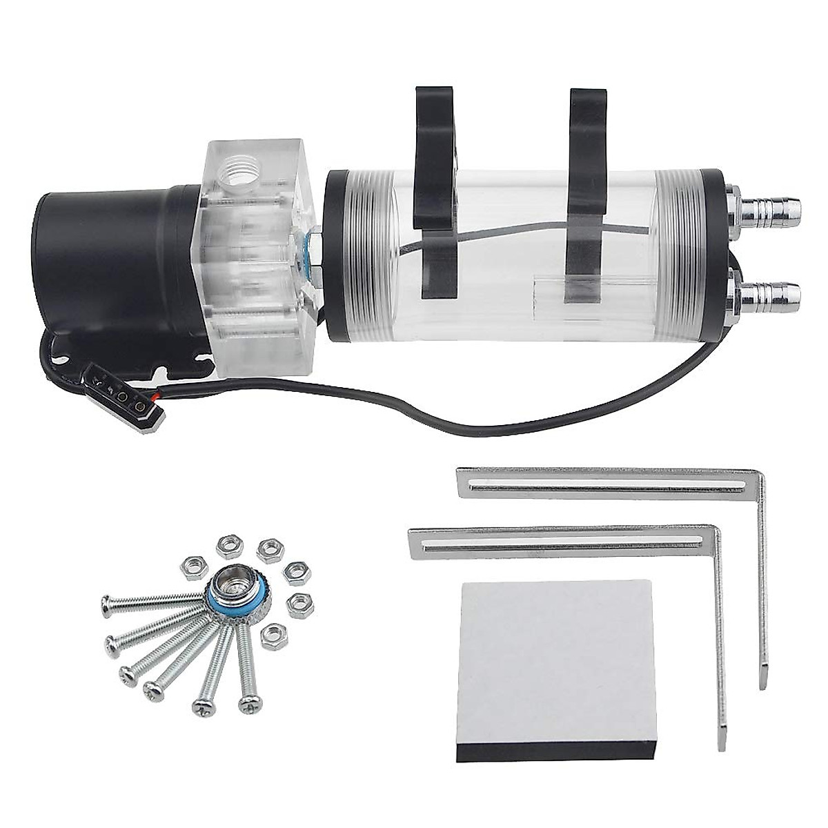 BXQINLENX 600L/H 19W DC12V CPU Cooling Heat Exchanger Water Pump Tank 117 ml CO2 Cooler