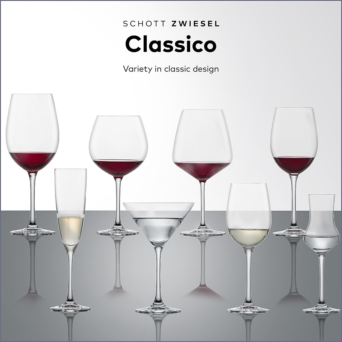 Schott Zwiesel Tritan Crystal Glass Classico Stemware Collection Claret Burgundy Red Wine Glass, 27-1/2-Ounce, Set of 6