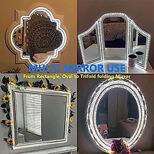 SNPDE LED Vanity Mirror Lights for Makeup Dressing Table Vanity Set, 13ft Zigzag Flexible LED Strip Light Kit (Mirror Not Include)