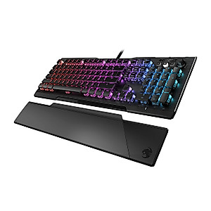 ROCCAT Vulcan 121 Mechanical PC Tactile Gaming Keyboard, Titan Switch, AIMO RGB Backlit Lighting Per Key, Anodized Aluminum Top Plate and Detachable Palm/Wrist Rest, Black