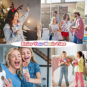 Verkstar Karaoke Microphone, Handheld Bluetooth Wireless Karaoke Microphones for Adults Kids Portable Singing Speaker Mic with Colorful LED Lights for Christmas Birthday Gifts