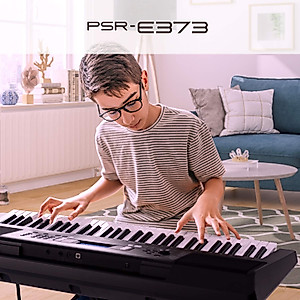 Yamaha PSRE373 61-Key Touch Sensitive Portable Keyboard (Power Adapter Sold Separately)