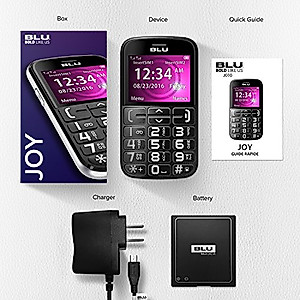 BLU JOY - 2.4", Factory Unlocked Phone - Black